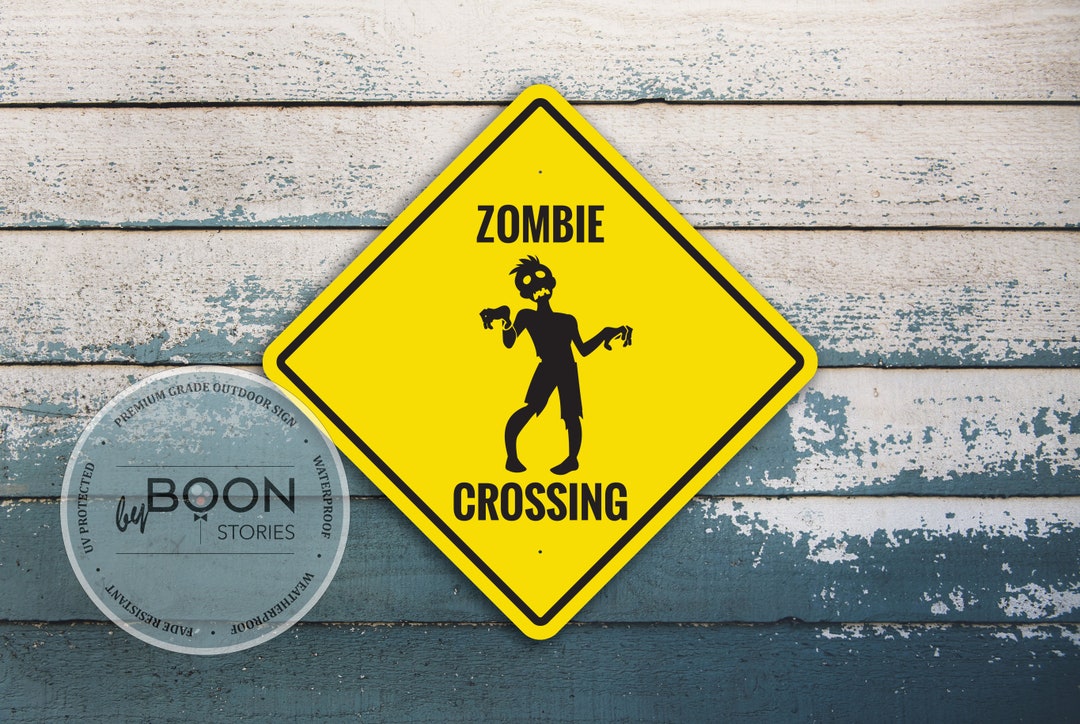 Custom Zombie Crossing Sign Halloween Traffic Sign Custom Xing Sign ...