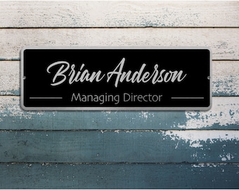Metal Door Name Tag - Etsy