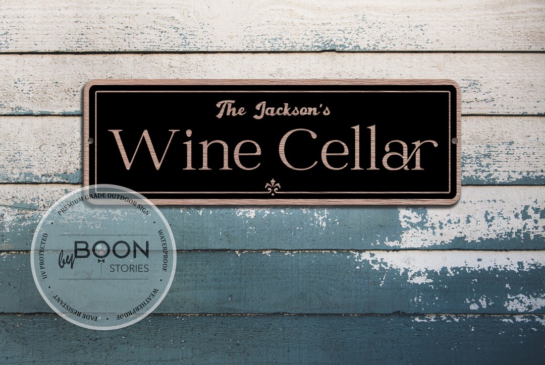 Custom Wine Cellar Sign: Personalized Metal Bar Decor - Etsy