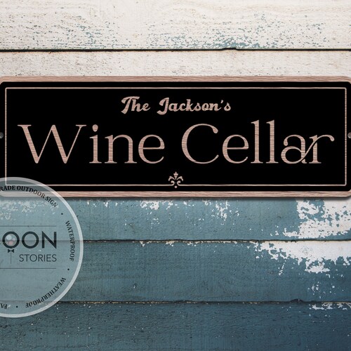 Custom Family Name Sign Wine Cellar Sign Modern Farmhouse - Etsy