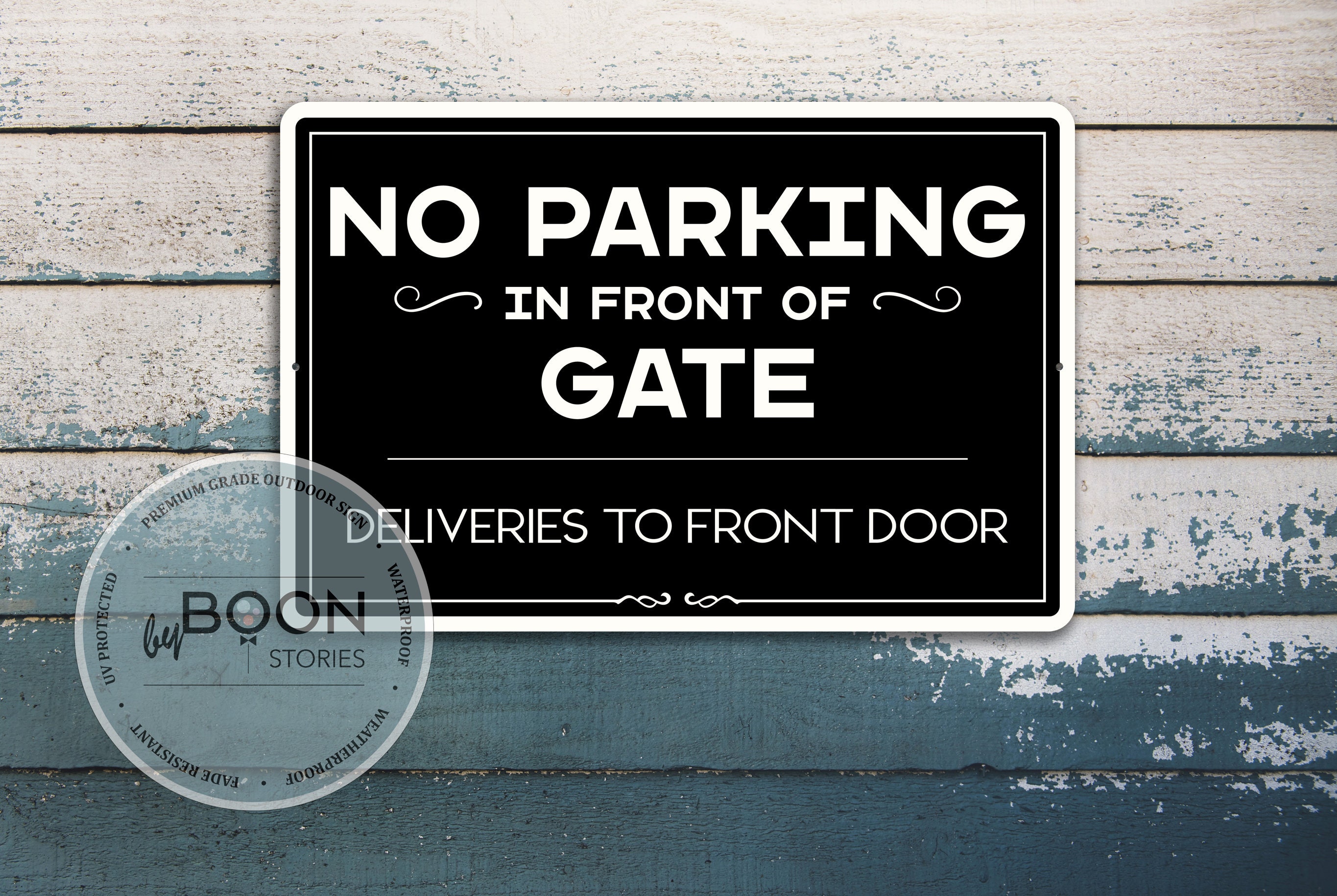 Custom No Parking in Front of Gate Sign Metal Parking Sign - Etsy