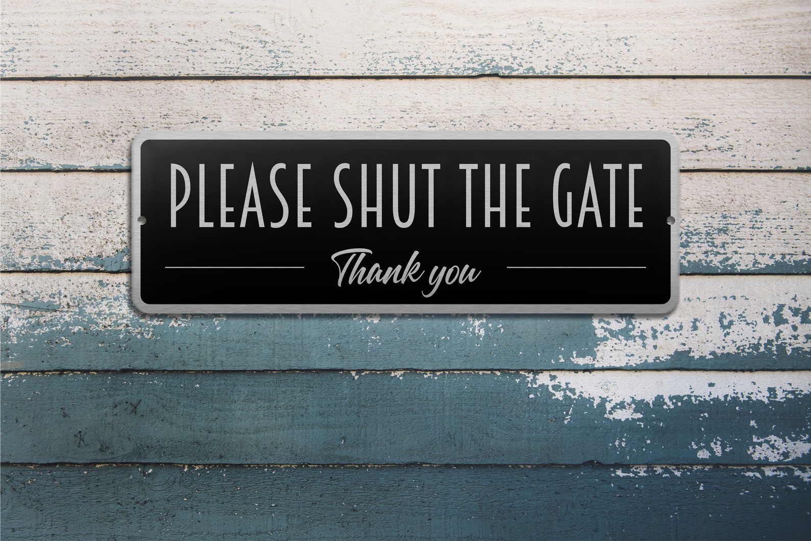 Custom Please Shut the Gate Sign Custom Modern Metal Sign | Etsy