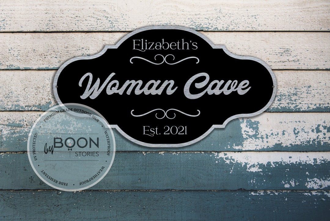 Custom Woman Cave Sign She Shed Sign Personalised Gifts for Her Cave ...
