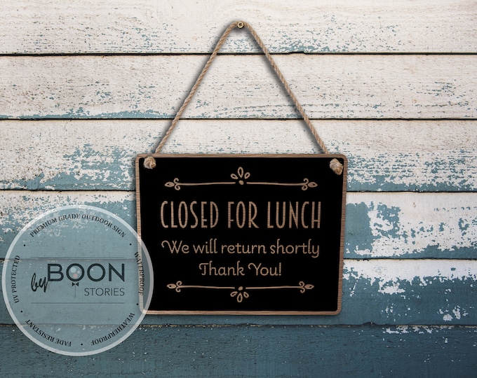 Out to Lunch Sign, Business Sign, Office Sign, Hanging Business Sign ...