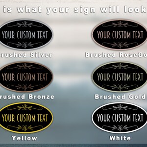 SILVER Custom Text Sign | Custom Text Plaque | Personalised Sign ...