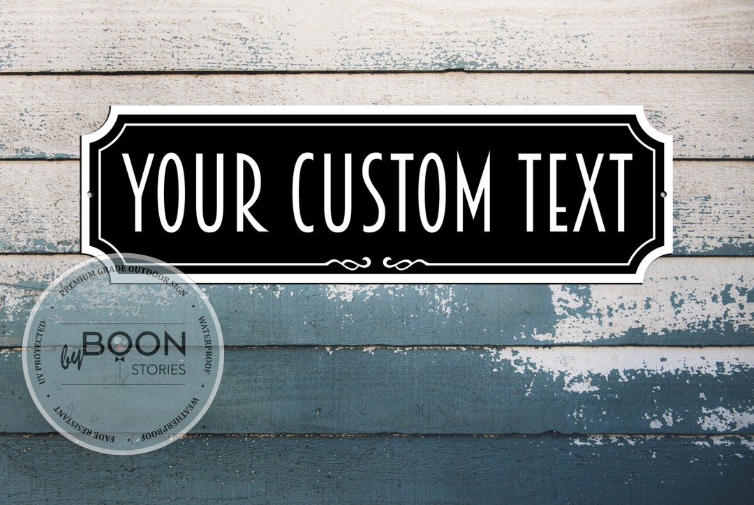 White Custom Text Sign Custom Text Plaque Personalised Sign ...