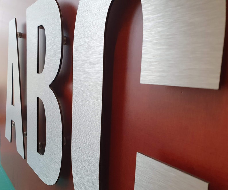 Modern Floating Metal Letters | Custom Address Numbers, Housewarming ...