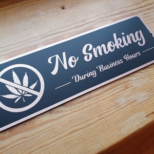 Custom No Smoking Sign | Custom Modern Metal Sign | Custom Sign | Metal ...