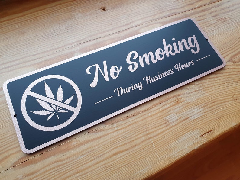 Custom No Smoking Sign Custom Modern Metal Sign Custom - Etsy