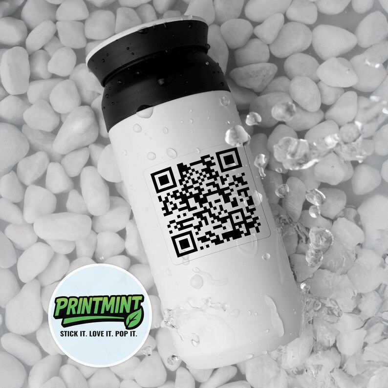 Custom QR Code Sticker - Personalized Vinyl Sticker - Waterproof ...