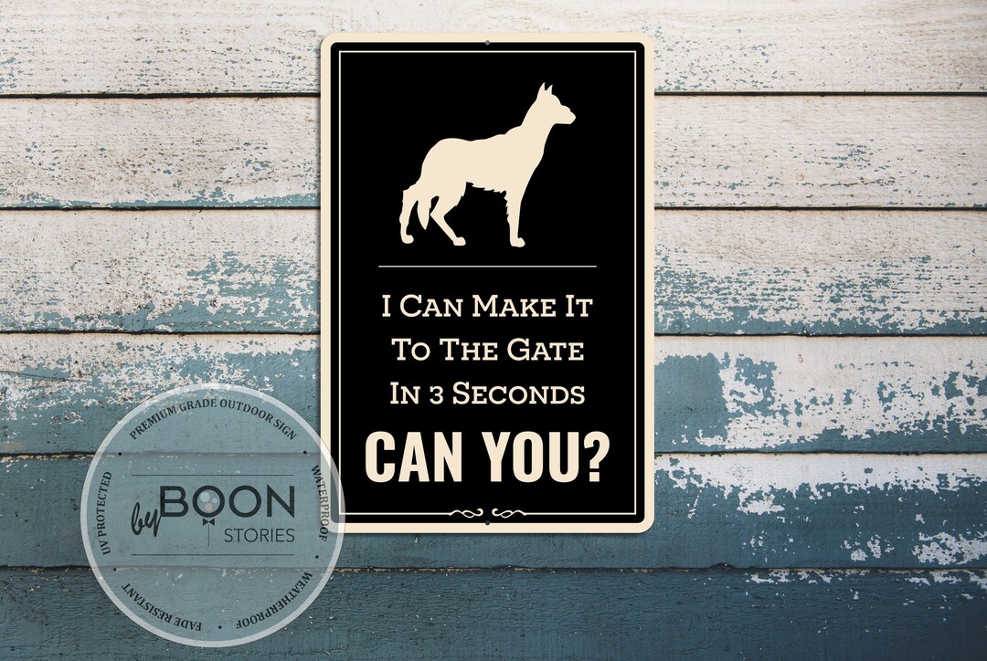 Custom Dog Gate Sign: Personalized Metal Plaque - Etsy