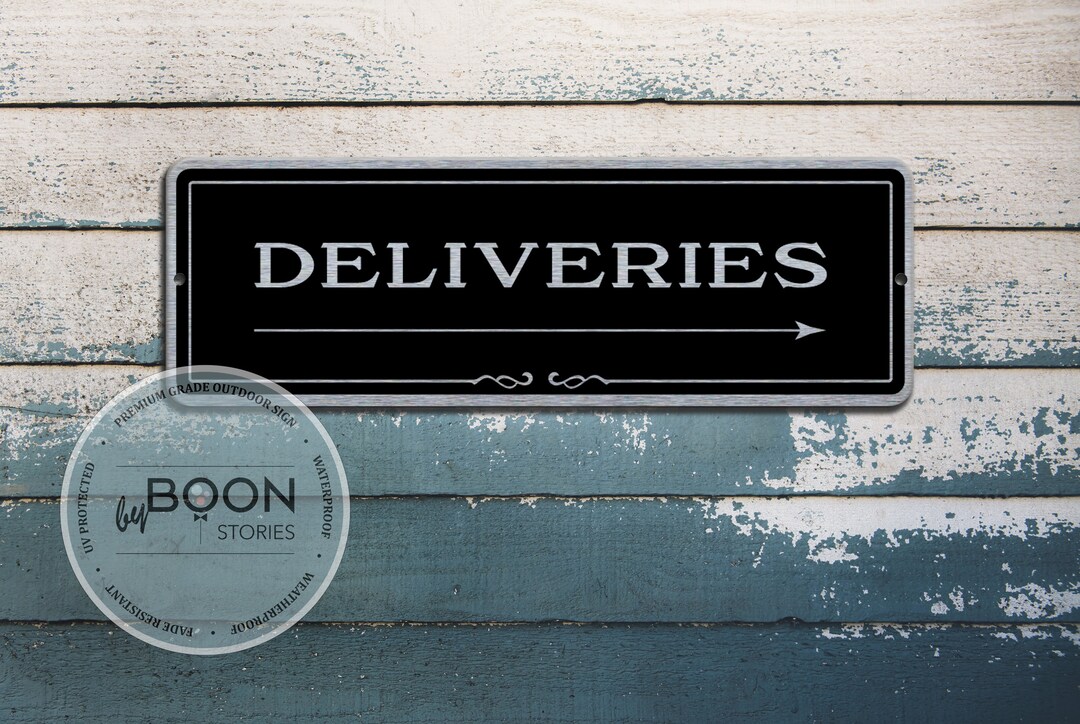 Custom Deliveries Sign | Directional Deliveries Sign | Yard Signage ...