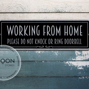 Working Remotely Office Sign - Etsy