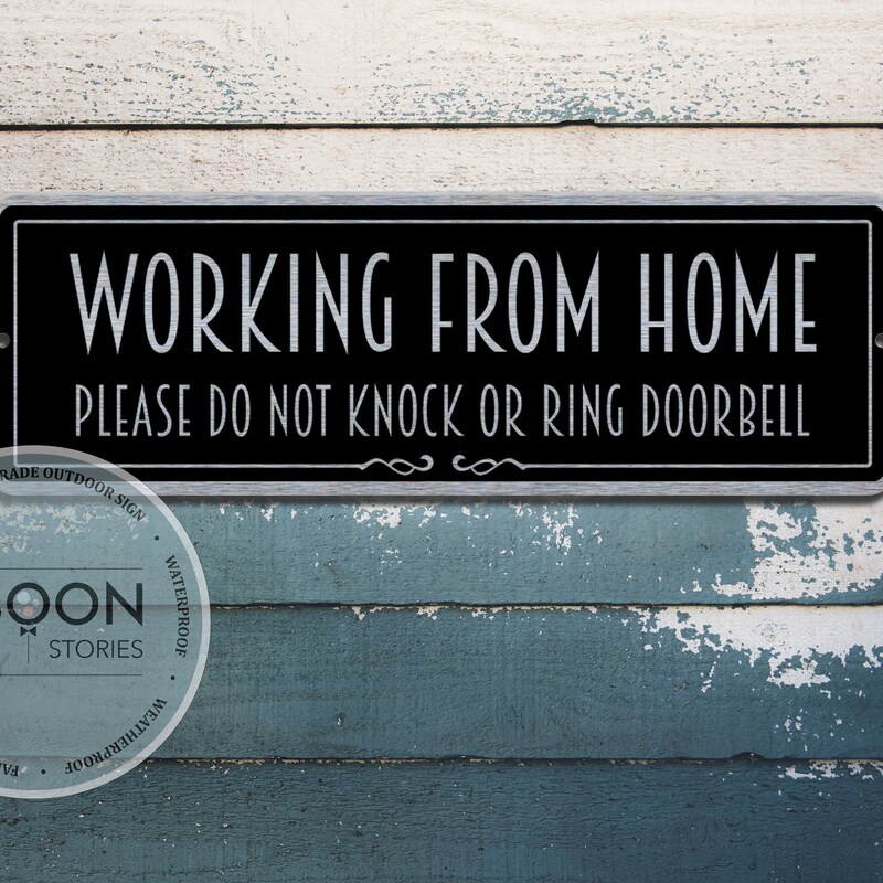 Working Remotely Office Sign - Etsy
