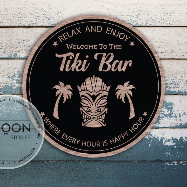 Tiki Bar Sign - Etsy