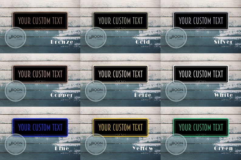 BRONZE Custom Text Sign Custom Text Plaque Personalised - Etsy