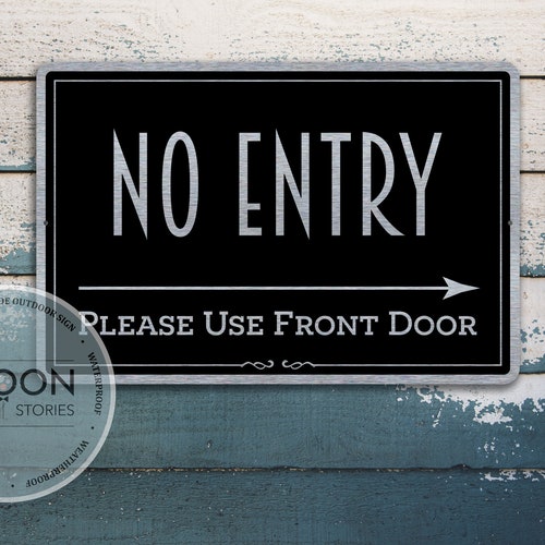 Welcome Please Use Back Door Sign Directional Entrance Sign - Etsy