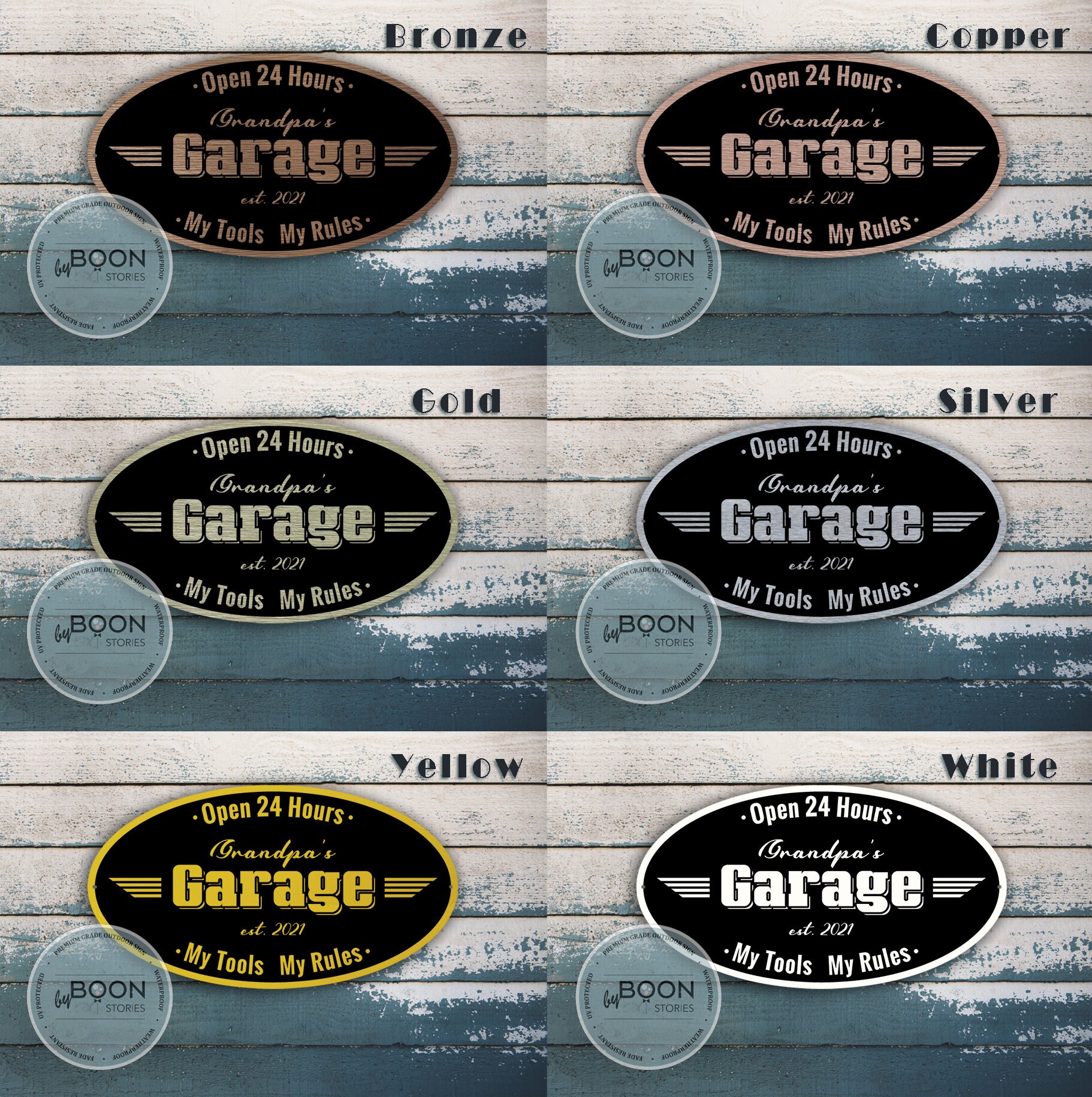 Custom Oval Garage Sign Dads Workshop Sign Decor for the - Etsy