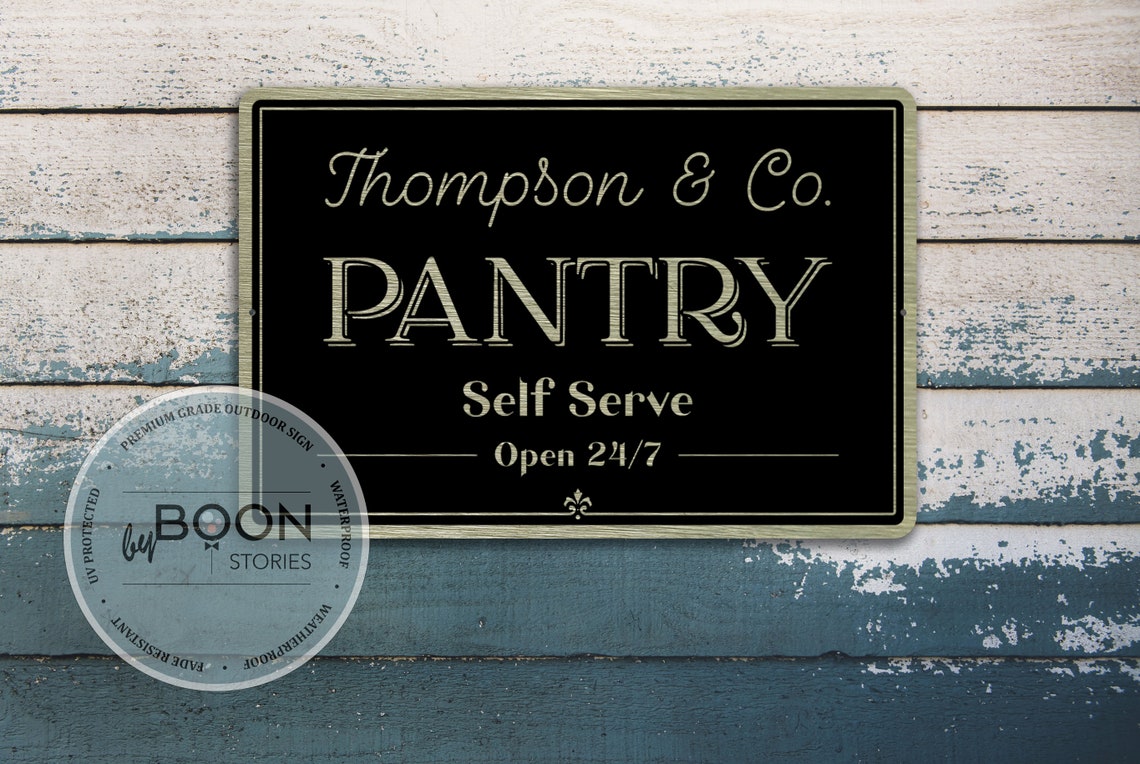 Custom Pantry Sign Pantry Decor Metal Kitchen Sign Food - Etsy