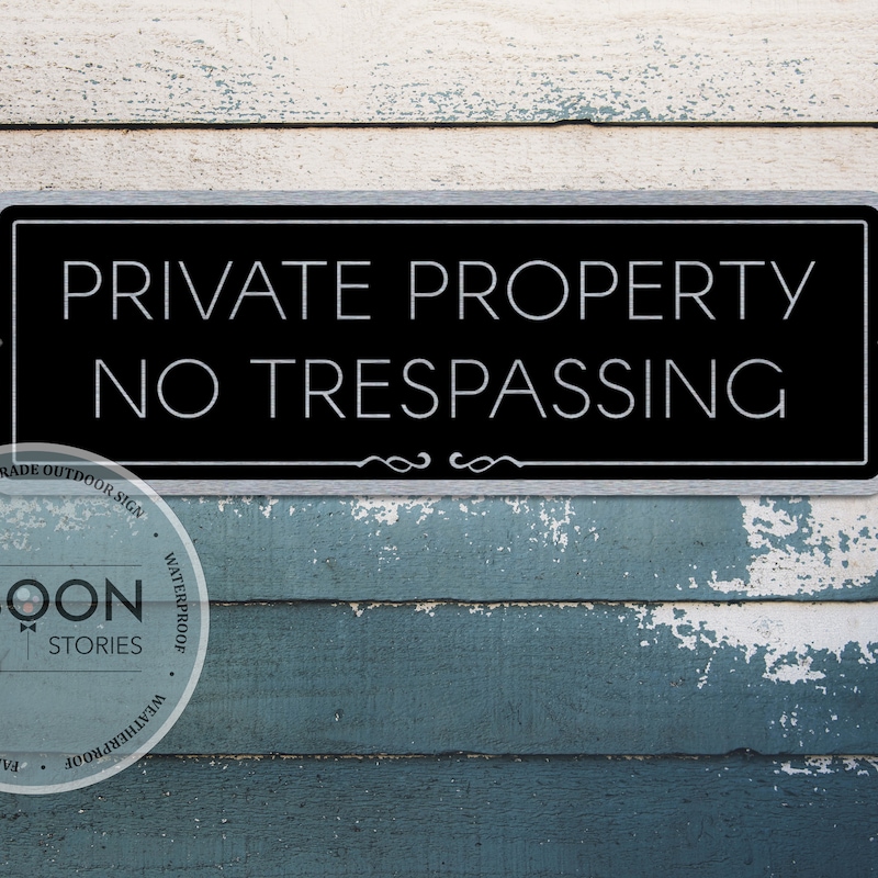 No Trespassing Sign - Etsy