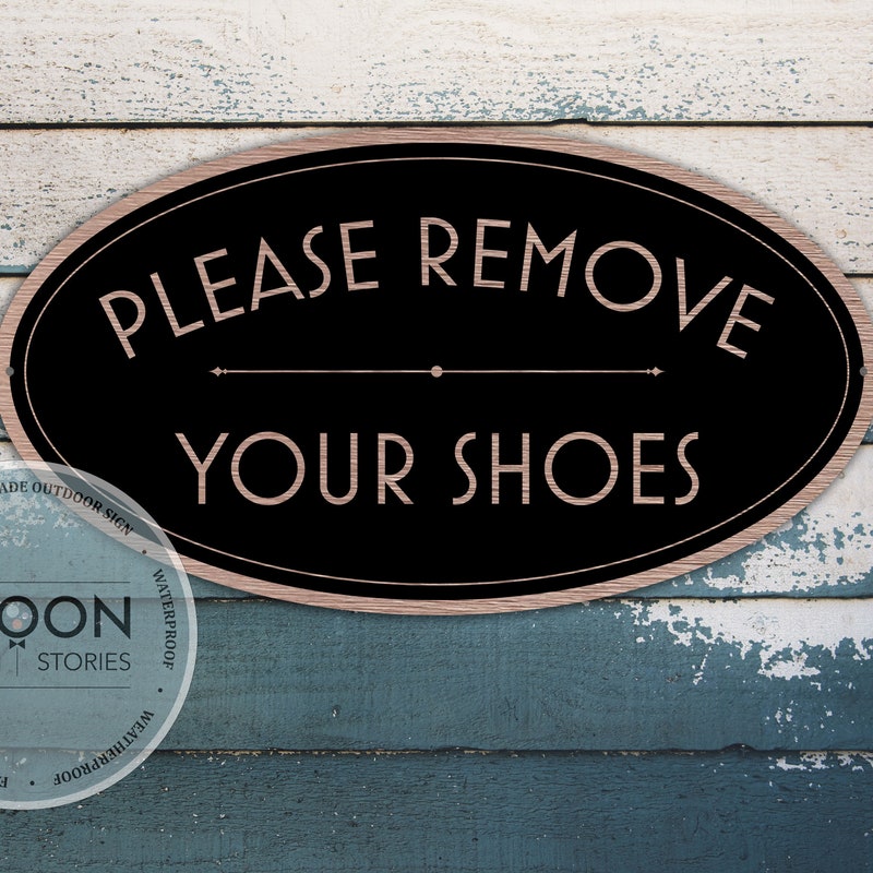 Remove Shoes Sign - Etsy