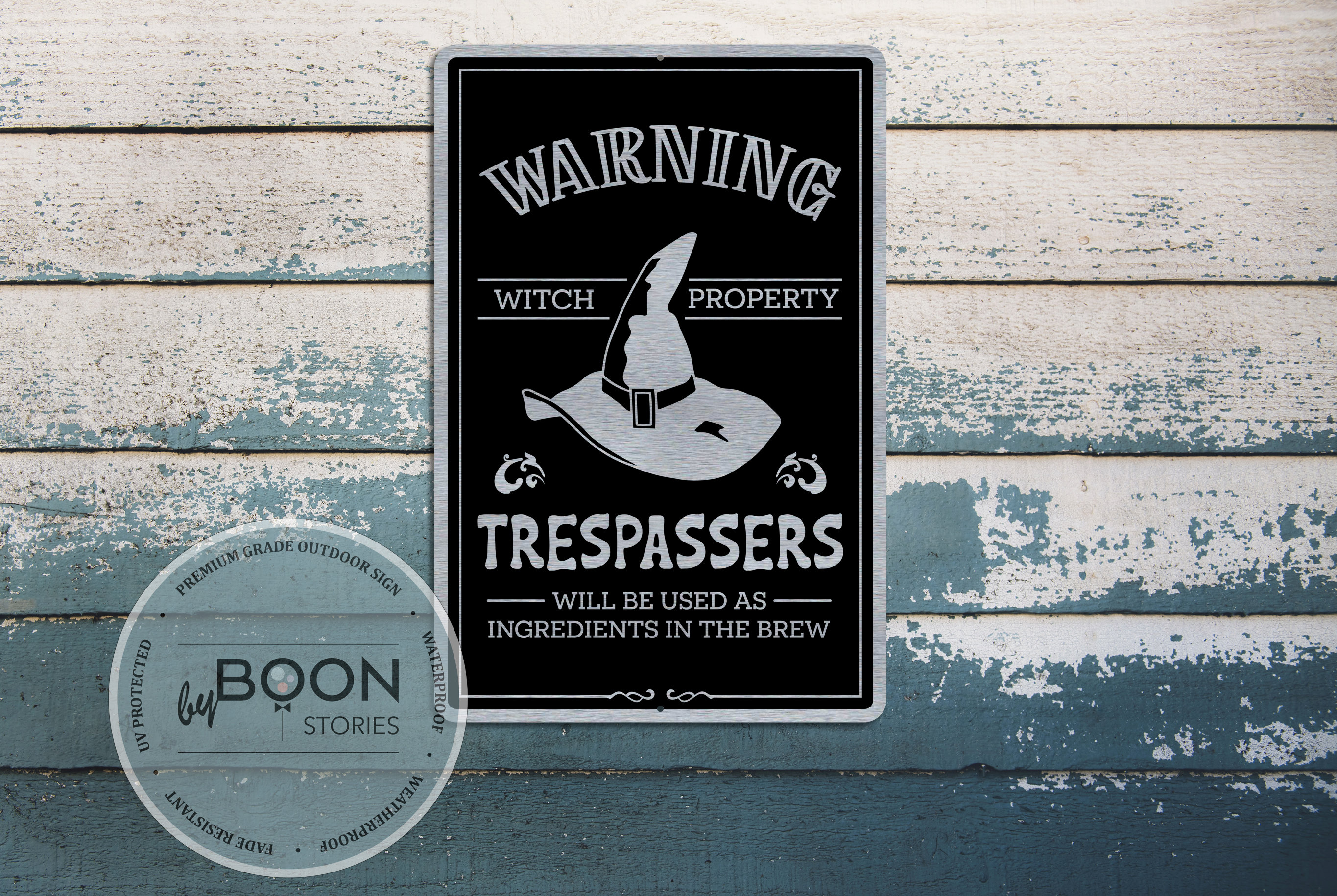 Warning Witch Property Sign No Trespassing Halloween Gift - Etsy