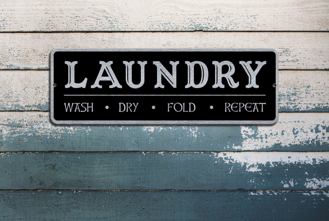 Custom Laundry Sign | Custom Modern Metal Sign | Custom Sign | Metal ...