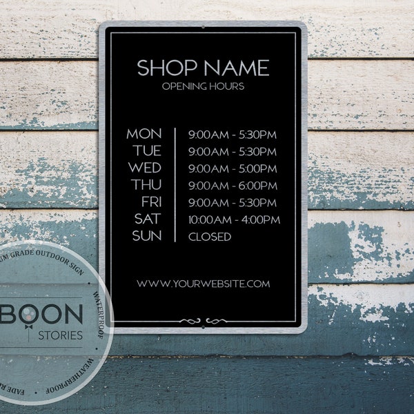 Business Hours Sign - Etsy