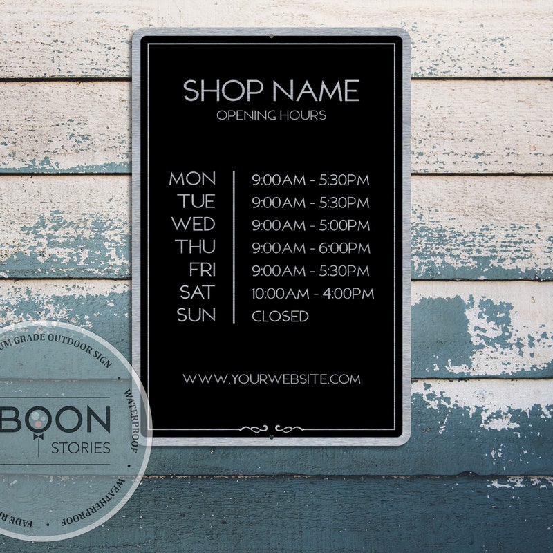 Business Hours Sign - Etsy