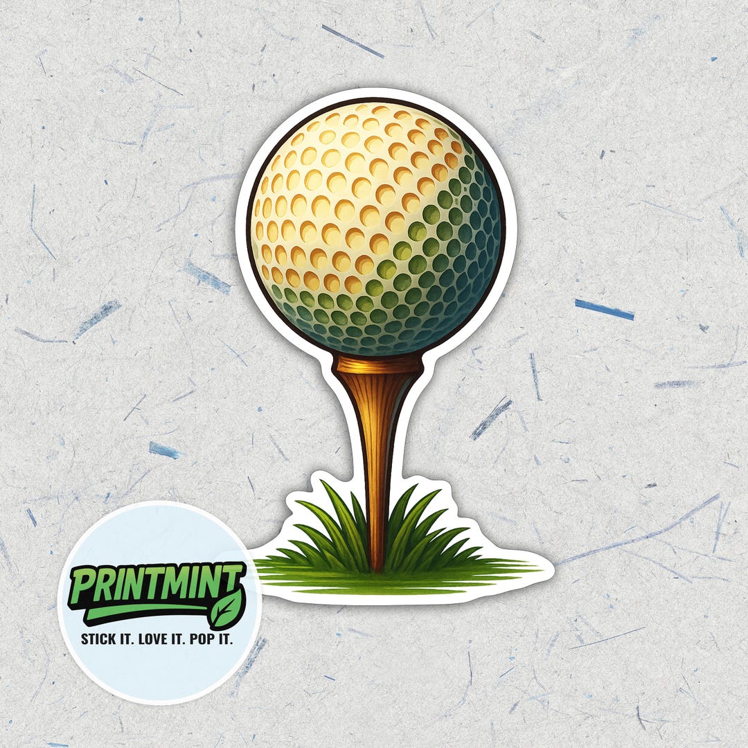 Golf Ball Sticker - Sports Vinyl Decal - Athletic Design - Golf Lover ...