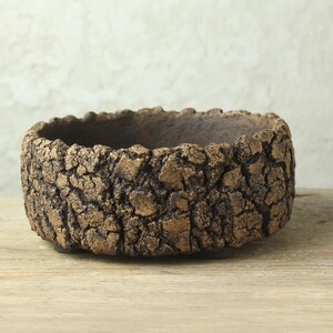 Low Pot for Bonsai, Lithops, Rustic Natural-looking Pot / Organic Pot ...