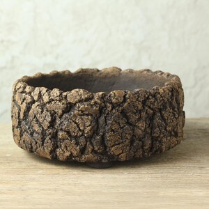 Low Pot for Bonsai, Lithops, Rustic Natural-looking Pot / Organic Pot ...