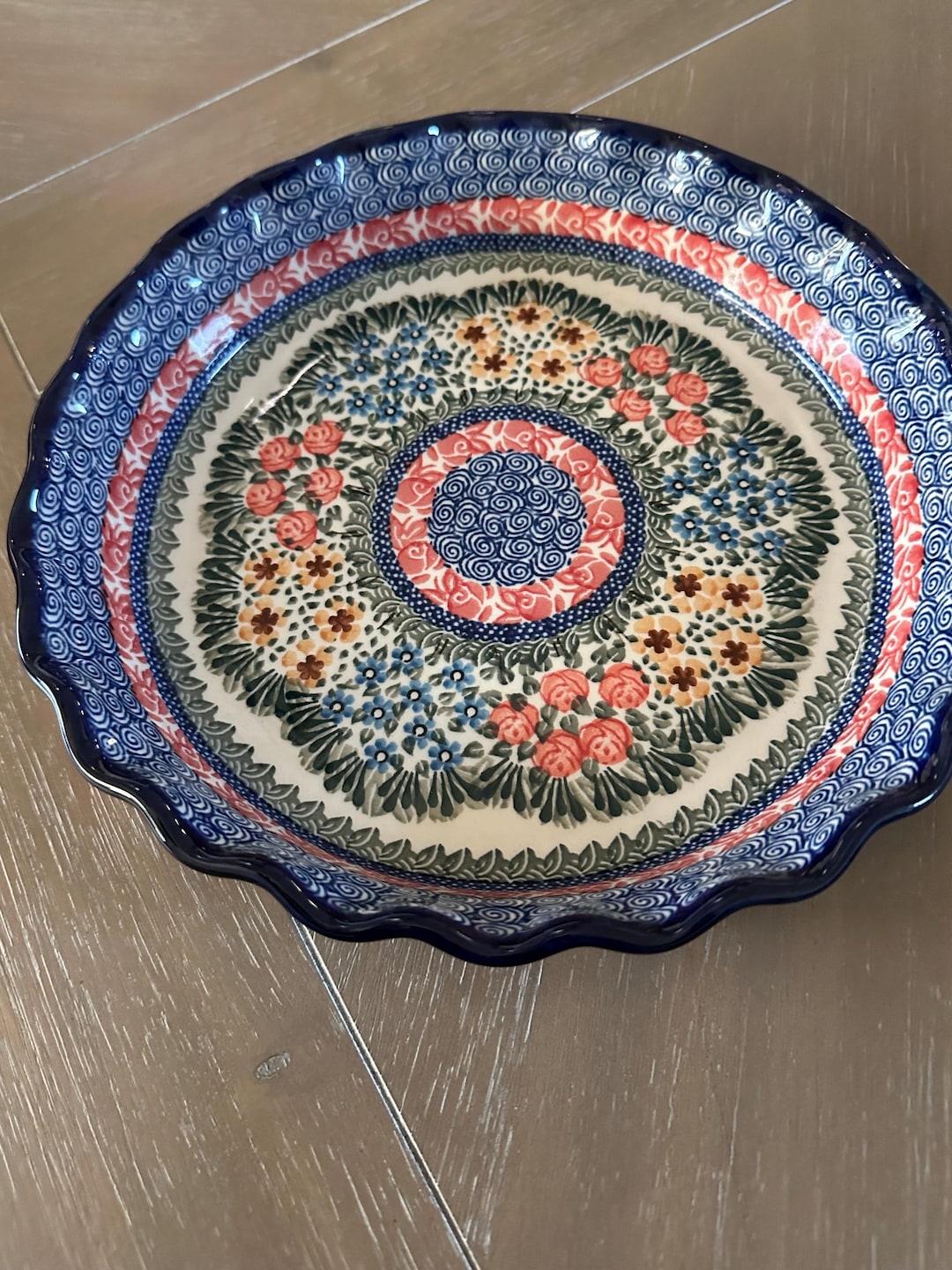 Polish Pottery Boleslawiec Stoneware Unikat Pie Baker Plate Poland - Etsy