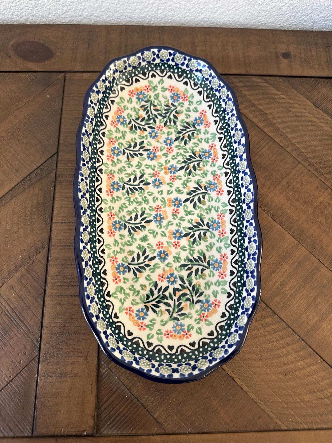 Polish Pottery Boleslawiec Stoneware Unikat Platter Poland - Etsy