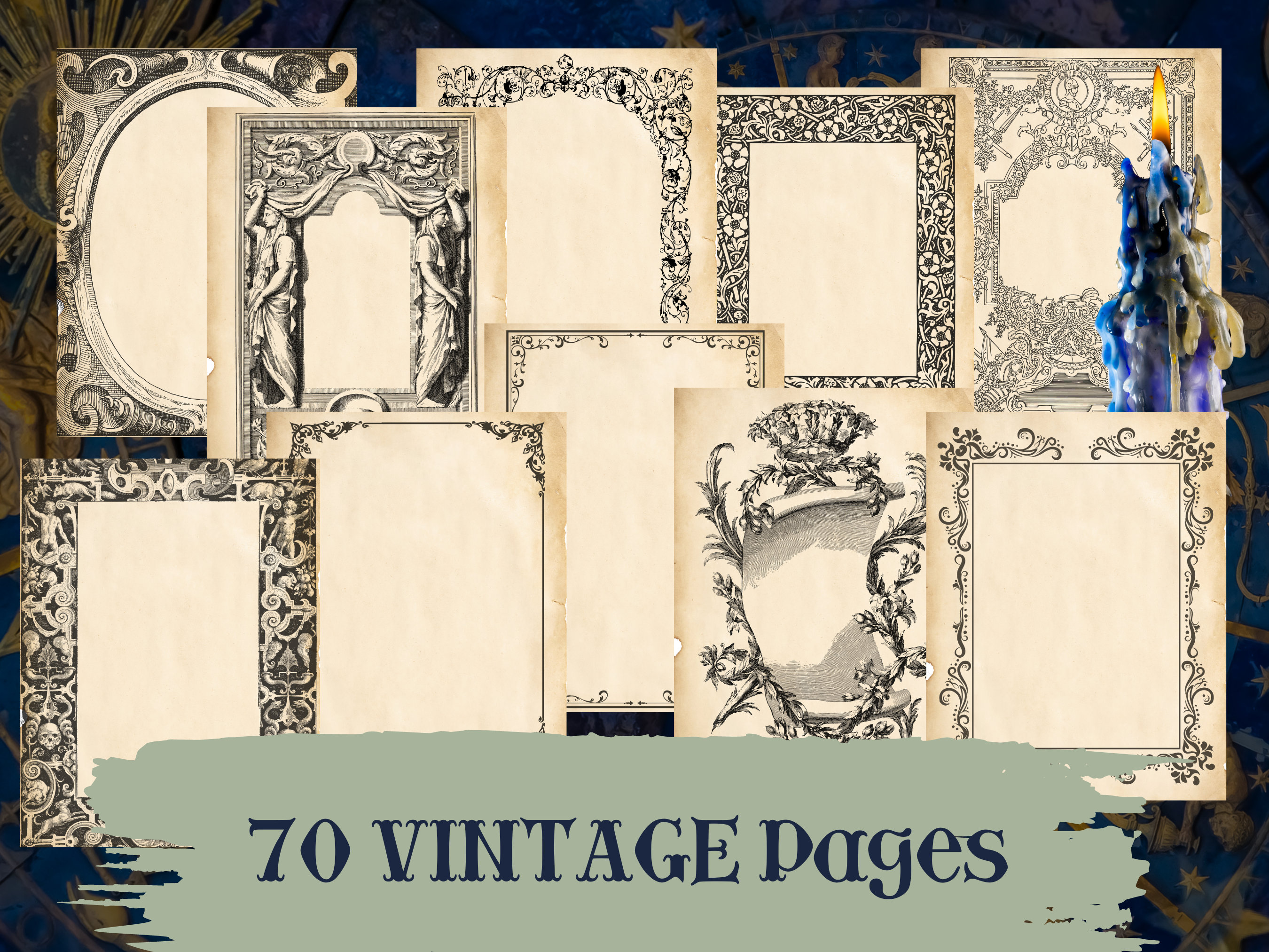 Grimoire Pages Book of Shadows Printable Witchcraft Vintage Ephemera ...