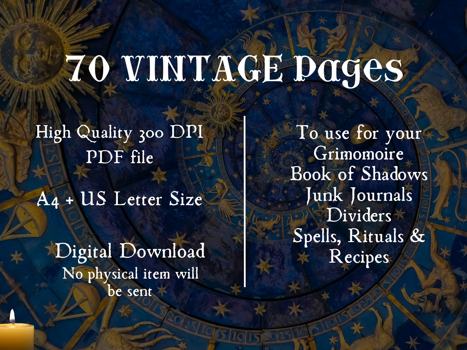 Grimoire Pages Book of Shadows Printable Witchcraft Vintage Ephemera ...