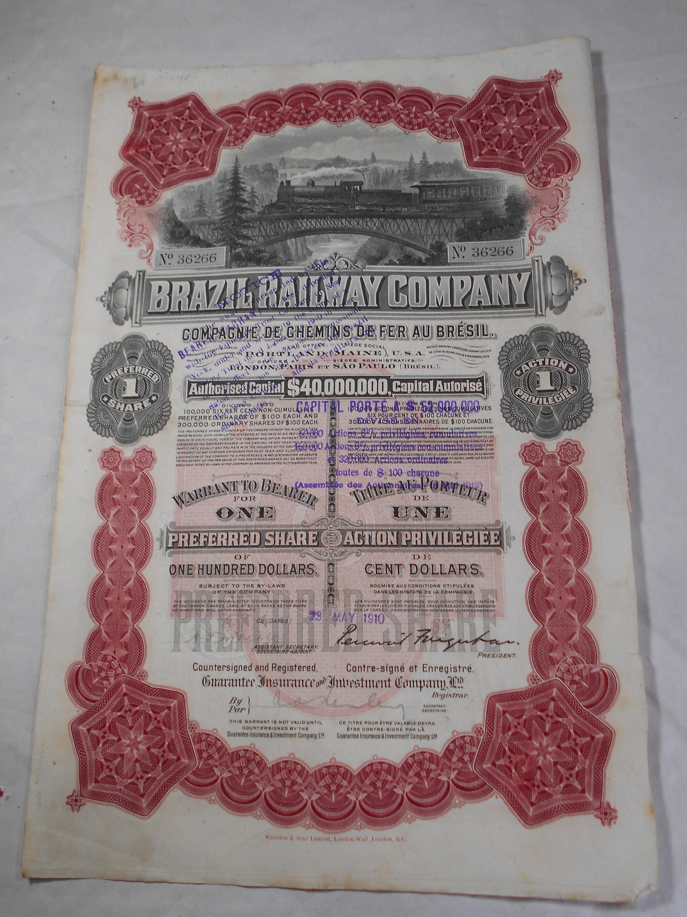 Corporate Bond Certificate