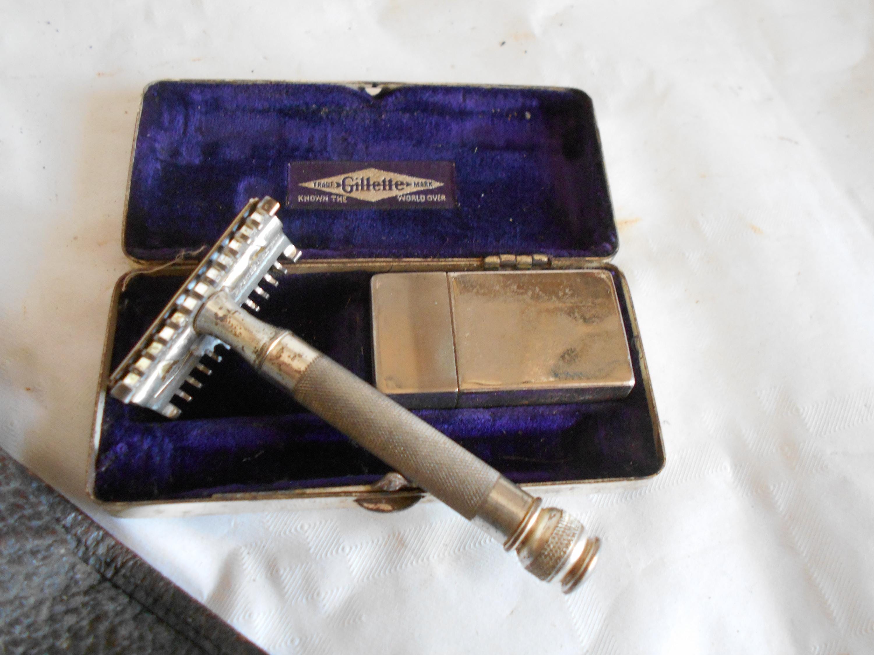 Vintage Gillette Goodwill Safety Razor Travel Set 1930s French Importe ...