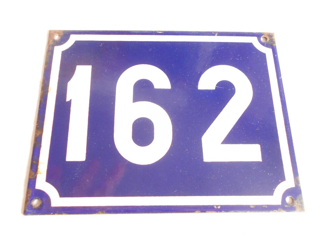 Vintage French Enamel House Number Plaque 162 18 X 14 Cms - Etsy
