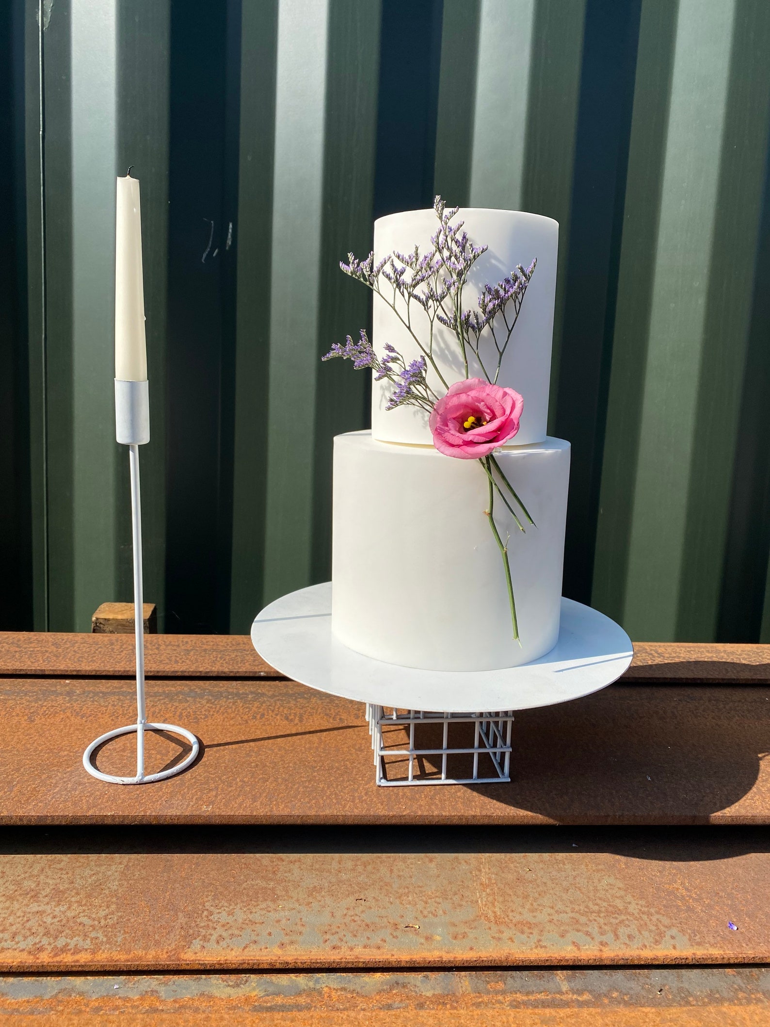 Mesh Cake Stand - Industrial Cake Stand - Wedding Cake Platform - Heavy ...