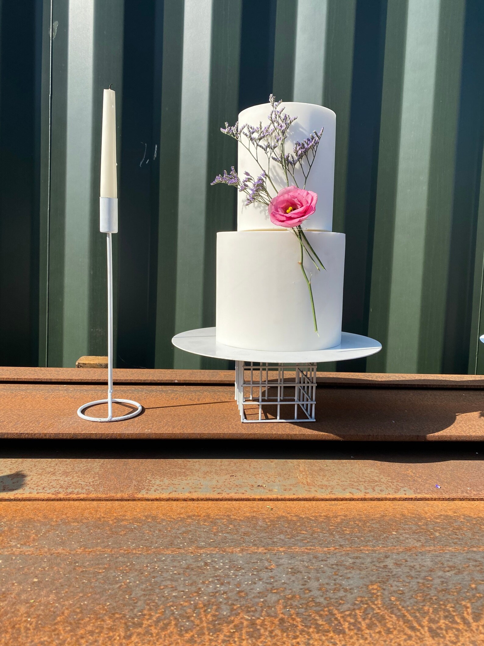 Mesh Cake Stand - Industrial Cake Stand - Wedding Cake Platform - Heavy ...