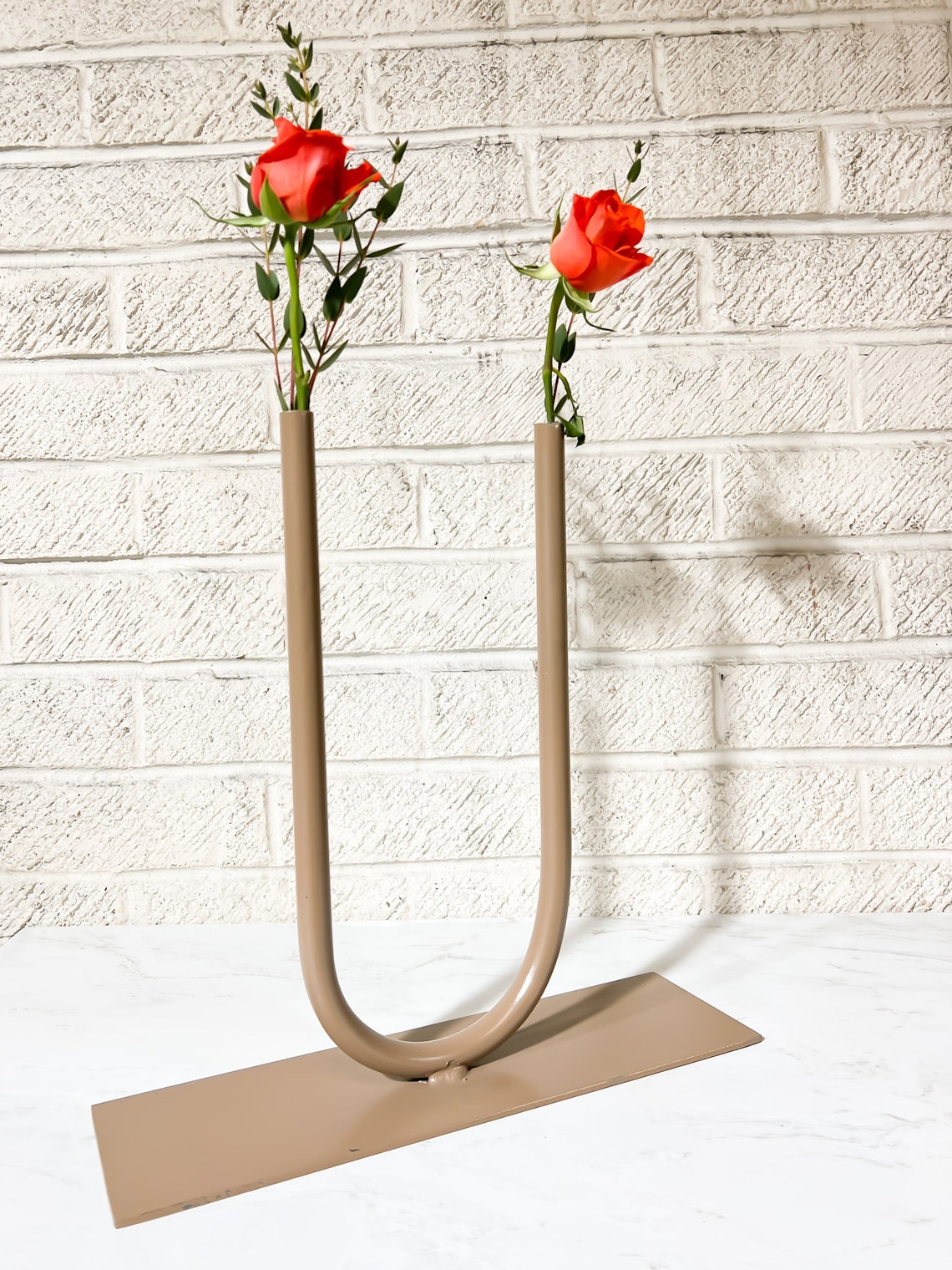 U-shaped Metal Single Stem Vase | Wedding Table Decor - Etsy