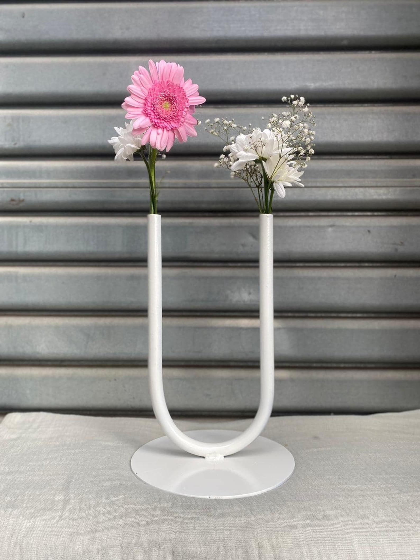 U-shaped Metal Single Stem Vase | Wedding Table Decor - Etsy