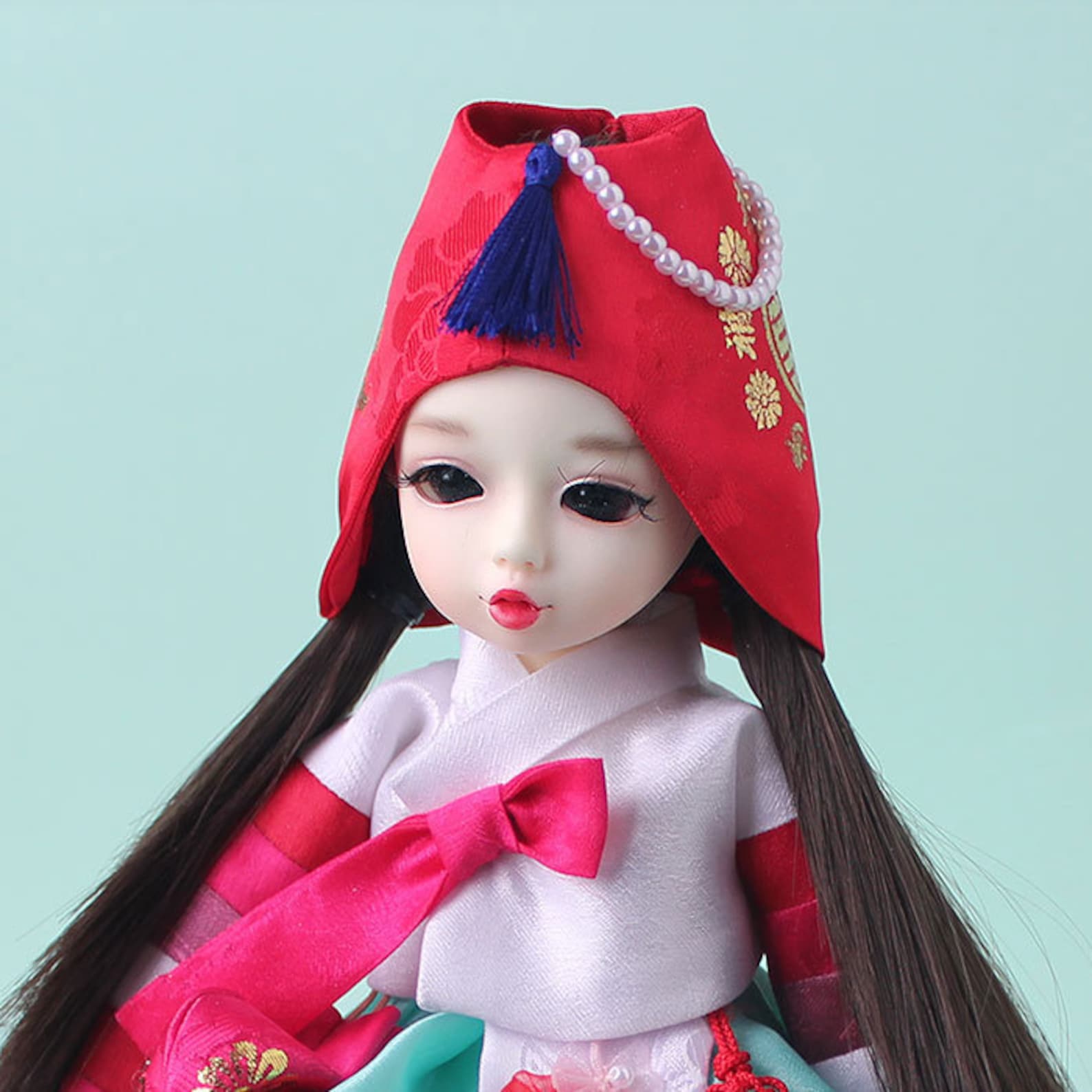 Bjd Hat-usddoll-korean Traditional Hat-jobawi-black or Red - Etsy