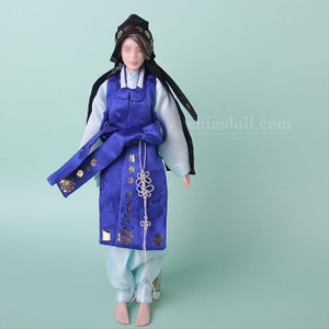 Korean Traditional Hat for 11 Inch Boydoll -bokgeon-black - Etsy