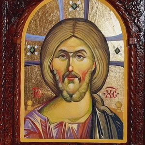 Jesus Christ, Byzantine Icon, Hand Painted, 20.5 X 30 X 3 Cm, READY to ...