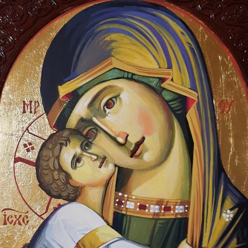 Mother Mary Icon - Etsy