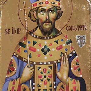Byzantine Icon of Saint Constantine the Great, Christian Orthodox ...