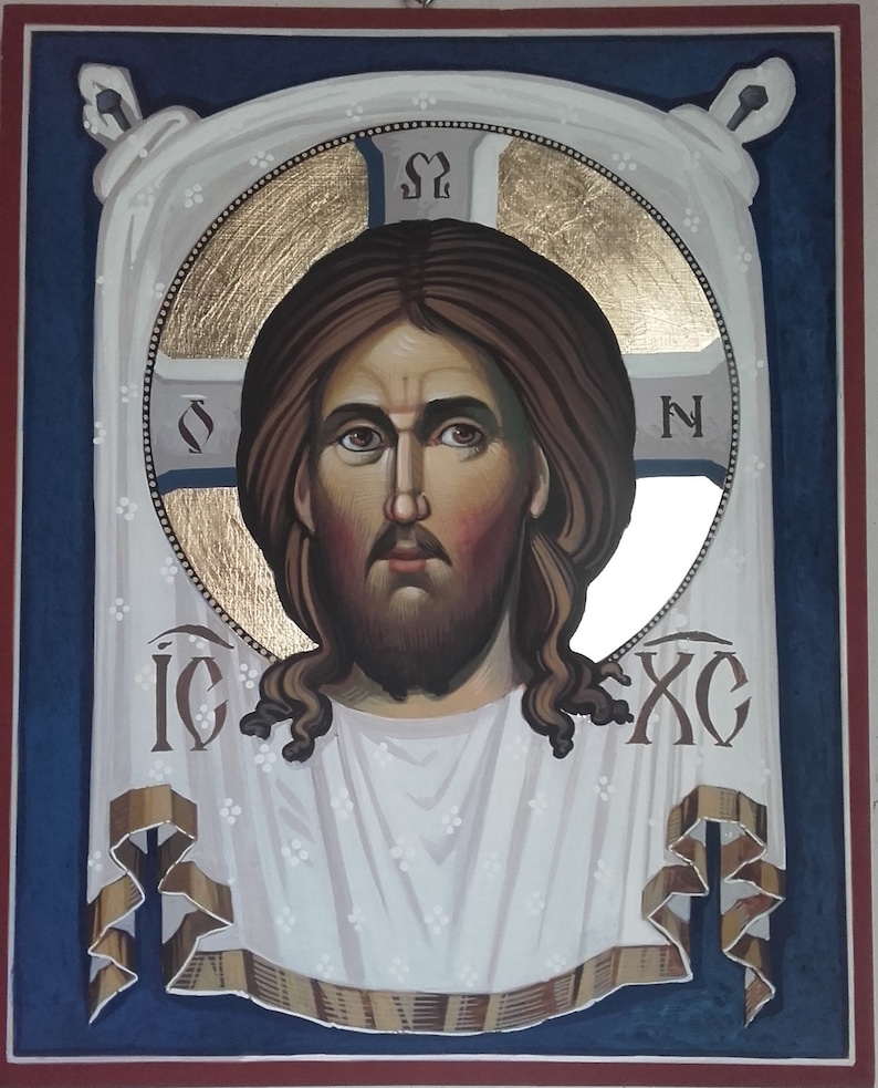 Mandylion, Byzantine Icon, the Holy Face, the Veil of Veronica, Jesus Christ, Christian Orthodox ...