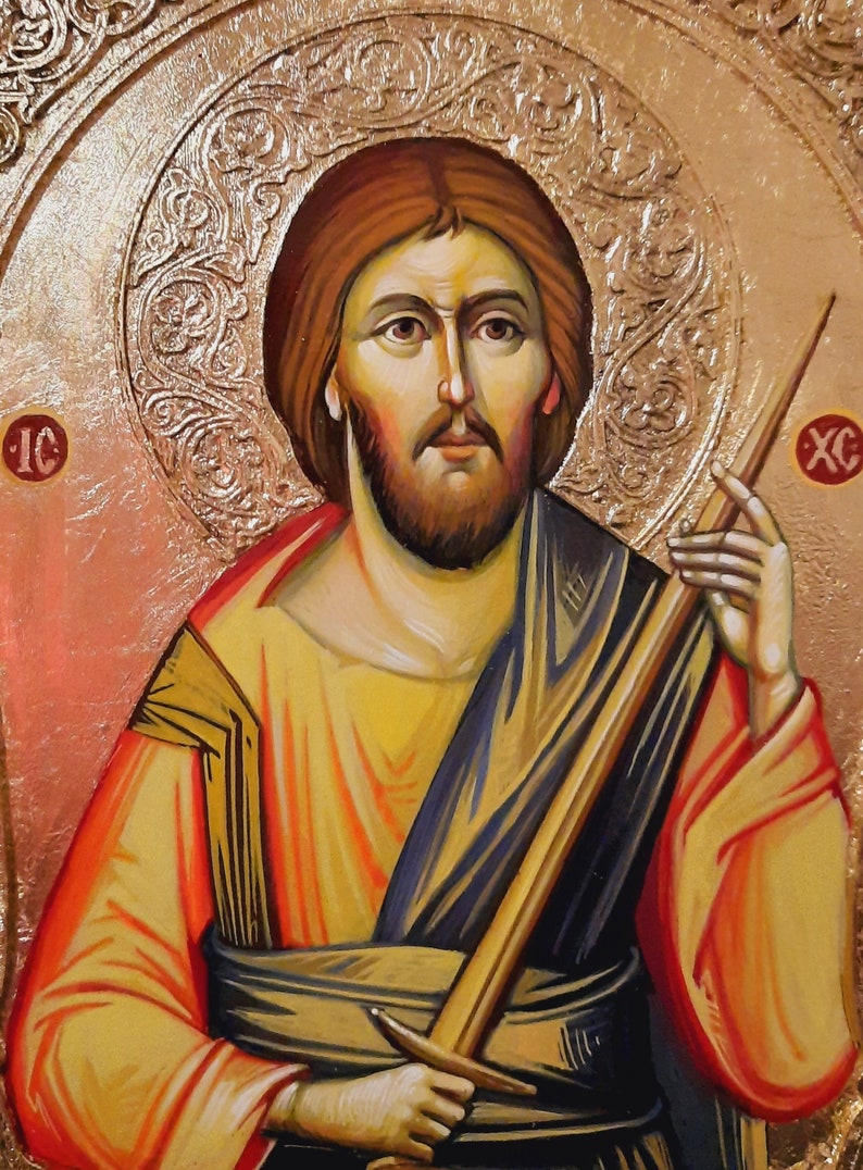 JESUS CHRIST With Sword, Byzantine Icon, 30 X 50 Cm, Made to Order ...